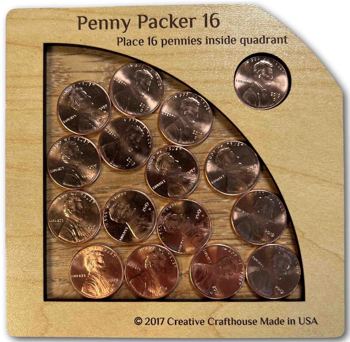 Creative Crafthouse Penny Packer 16-Piece Wooden Packing Puzzle Game ...