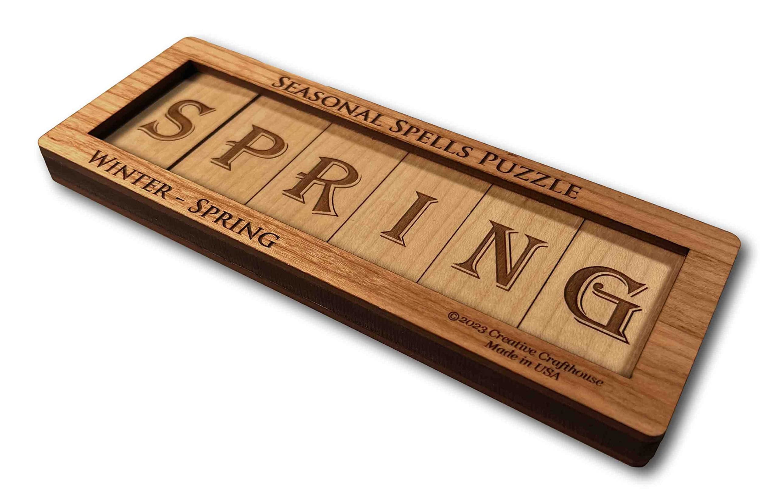 Creative Crafthouse Seasonal Spells Sliding Puzzle, Wood Logic Brain ...