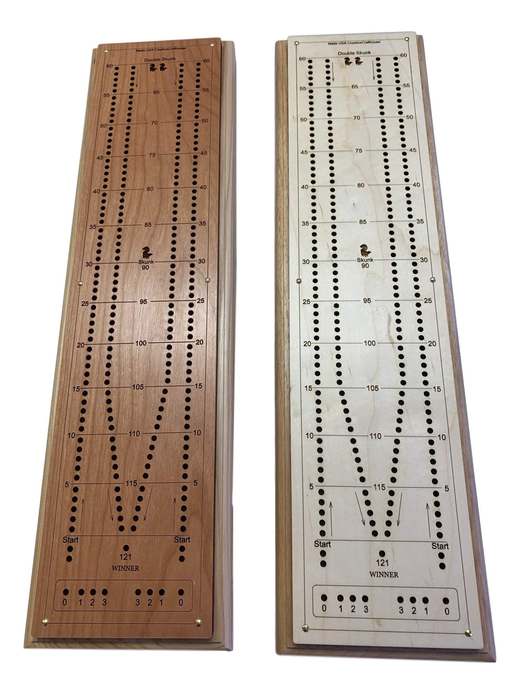 Creative Crafthouse Tournament Cribbage Board, ACC Wood Set, USA Made ...
