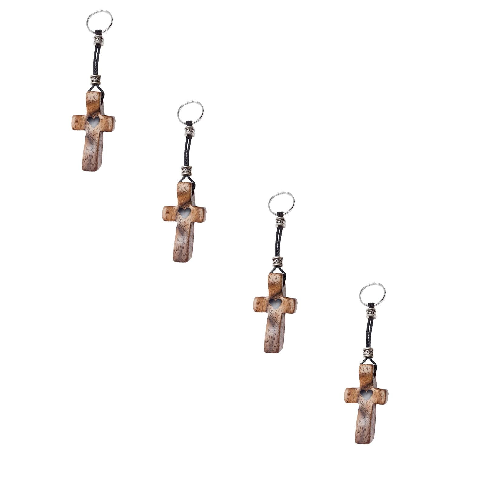 Creative Cross My Heart Keychain Gift Relieving Anxiety Comfort Cross ...