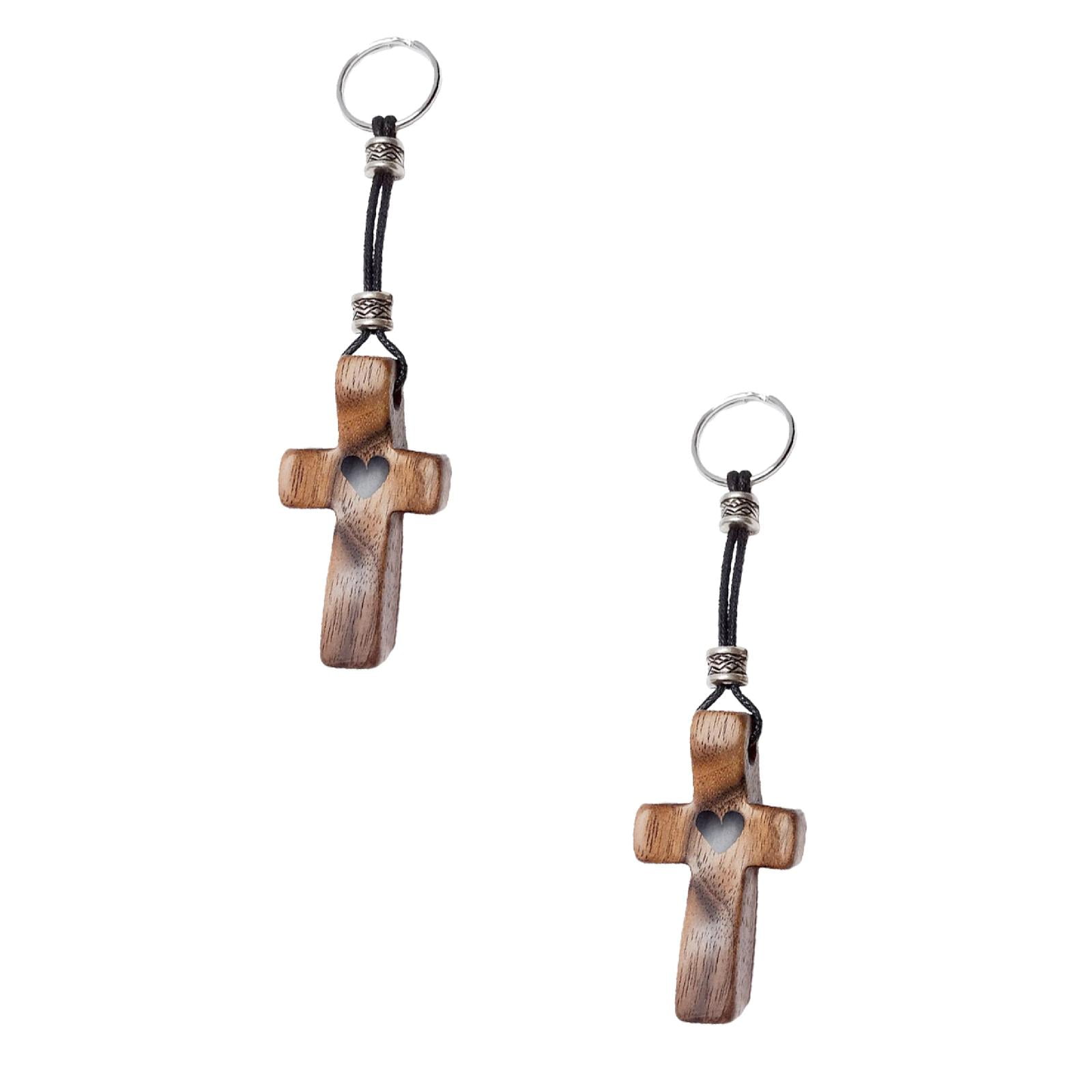 Creative Cross My Heart Keychain Gift Relieving Anxiety Comfort Cross ...