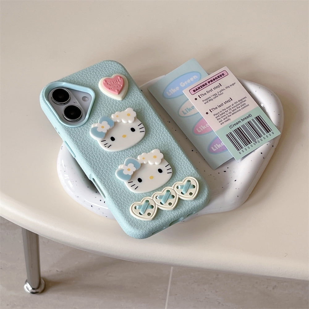 Creative Cute 3D Hello Kitty Soft Candy Color Phone Case For iPhone 16 ...