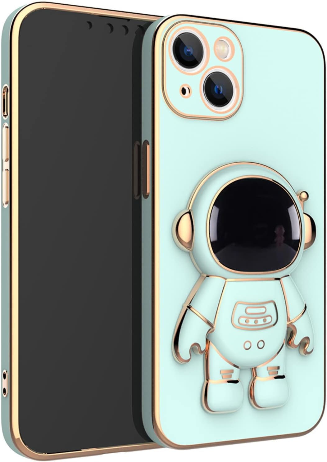 Creative Cute Astronaut Bracket TPU Phone case with Camera Protective ...