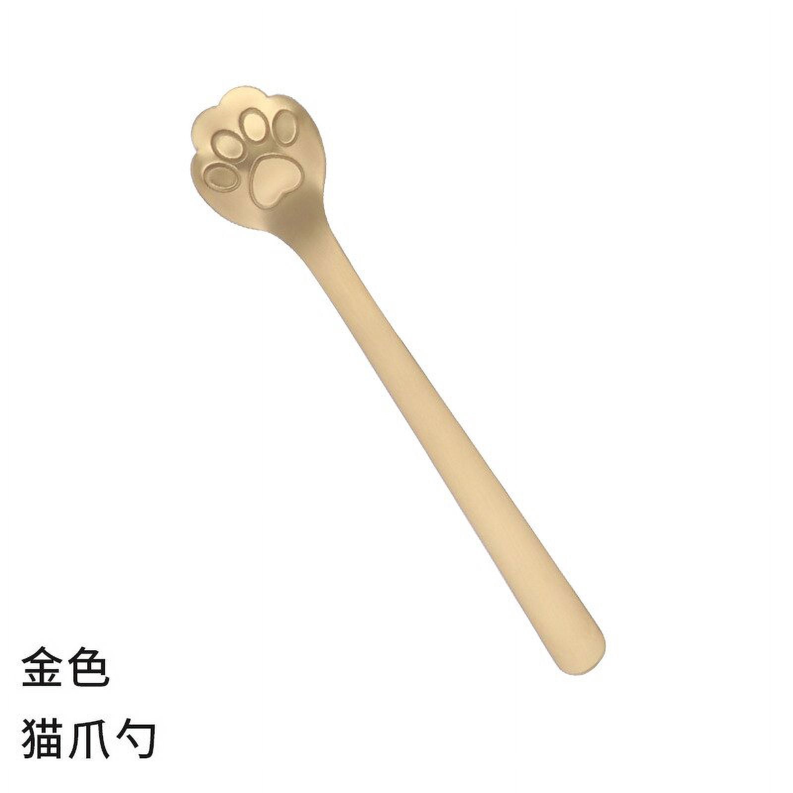 Creative Cute Cat Dog Claw 304 Stainless Steel Spoon Hollow for Ice ...