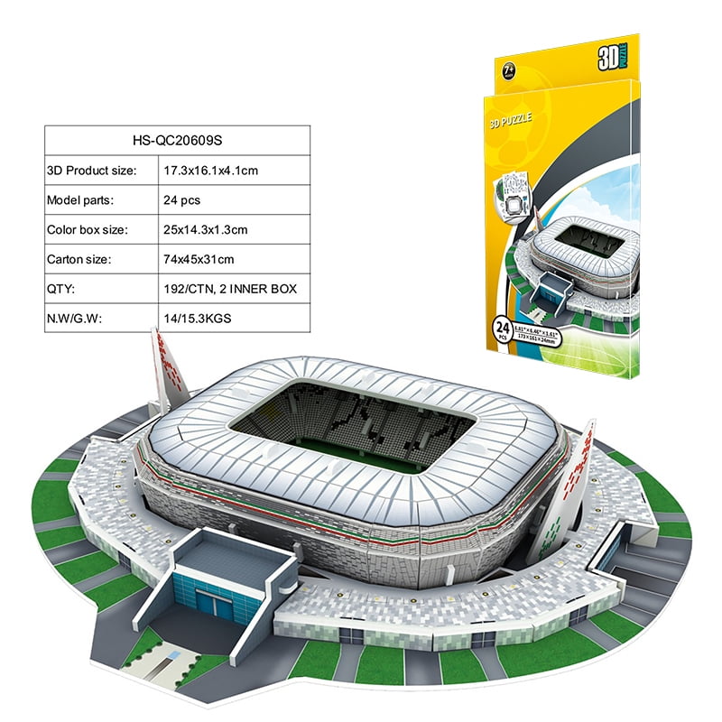 Creative DIY 3D Paper Puzzle Football Field Stadium Assembled Model ...