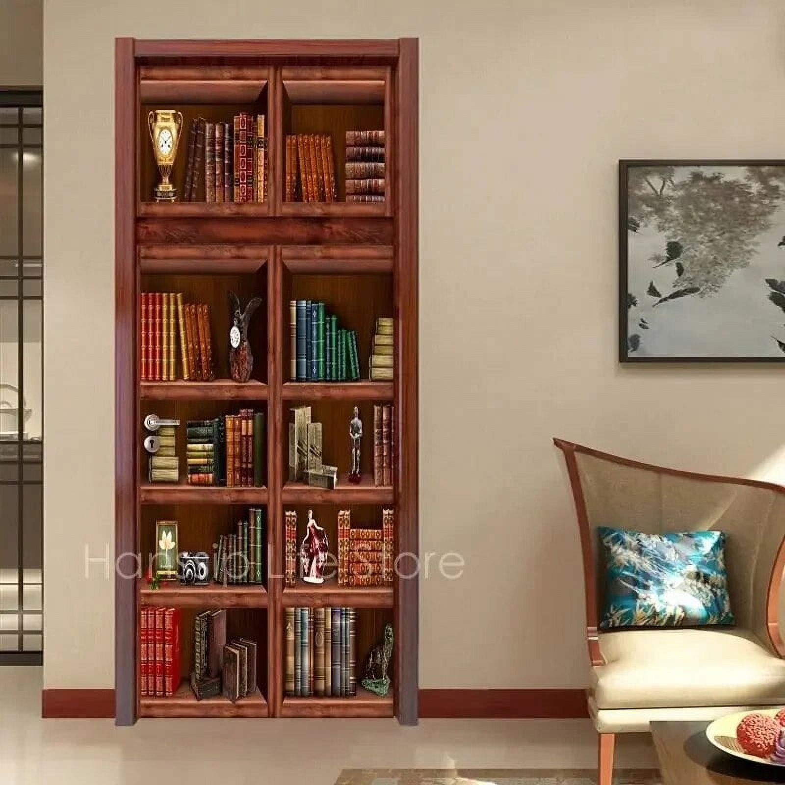 Creative DIY Door Stickers Mural Self Adhesive PVC 3D Wallpaper Art ...