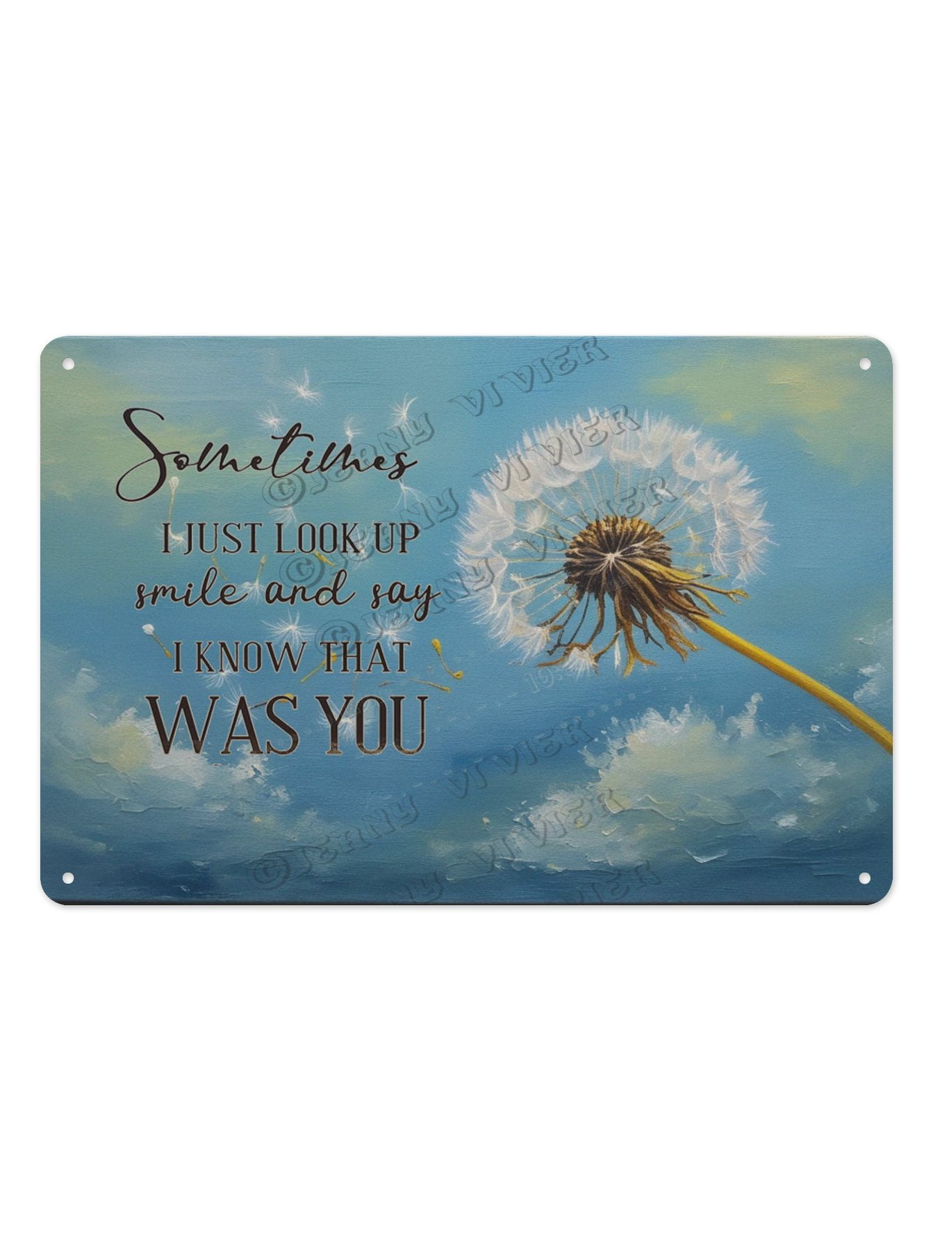 Creative Dandelion Aluminum Metal Sign, 12 x 16 Inches, Adds a Fun ...
