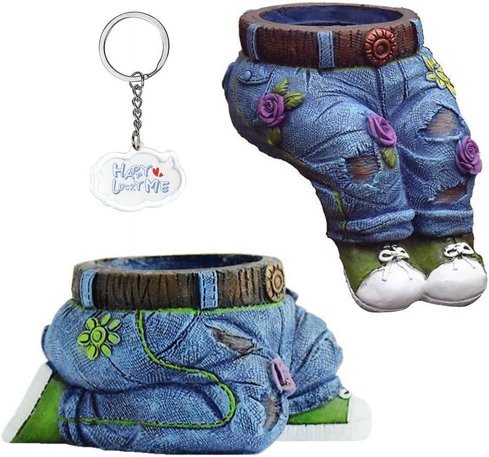 Creative Denim Pants Resin Flower Pot, Cute Planters, Flower Planting ...