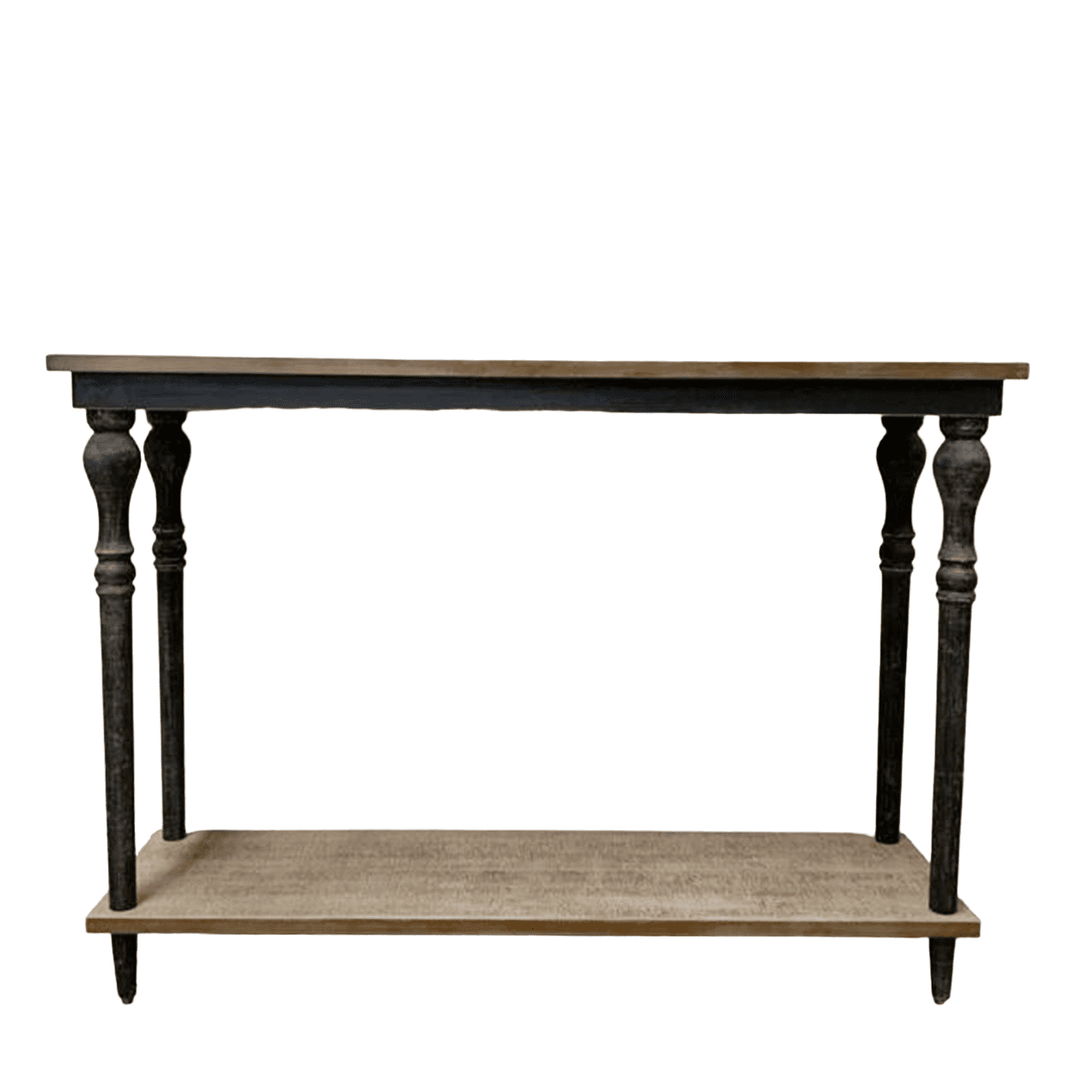 Creative Design 47" Black and Beige Rectangular Wood Table with Shelf ...