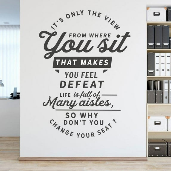 Creative Design Office Motivational Quote Wall Decals Vinyl Sticker ...