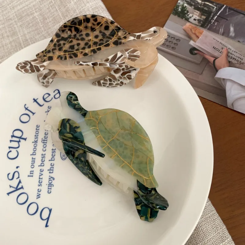 Creative Design Sea Turtle Acetate Hair Claw Clip Headdress for Female ...