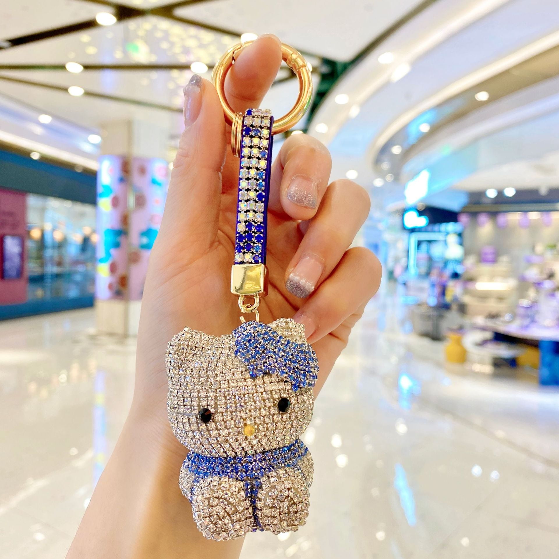 Creative Diamond Sanrio Hello Kitty Keychain Fashion Women's Bag ...