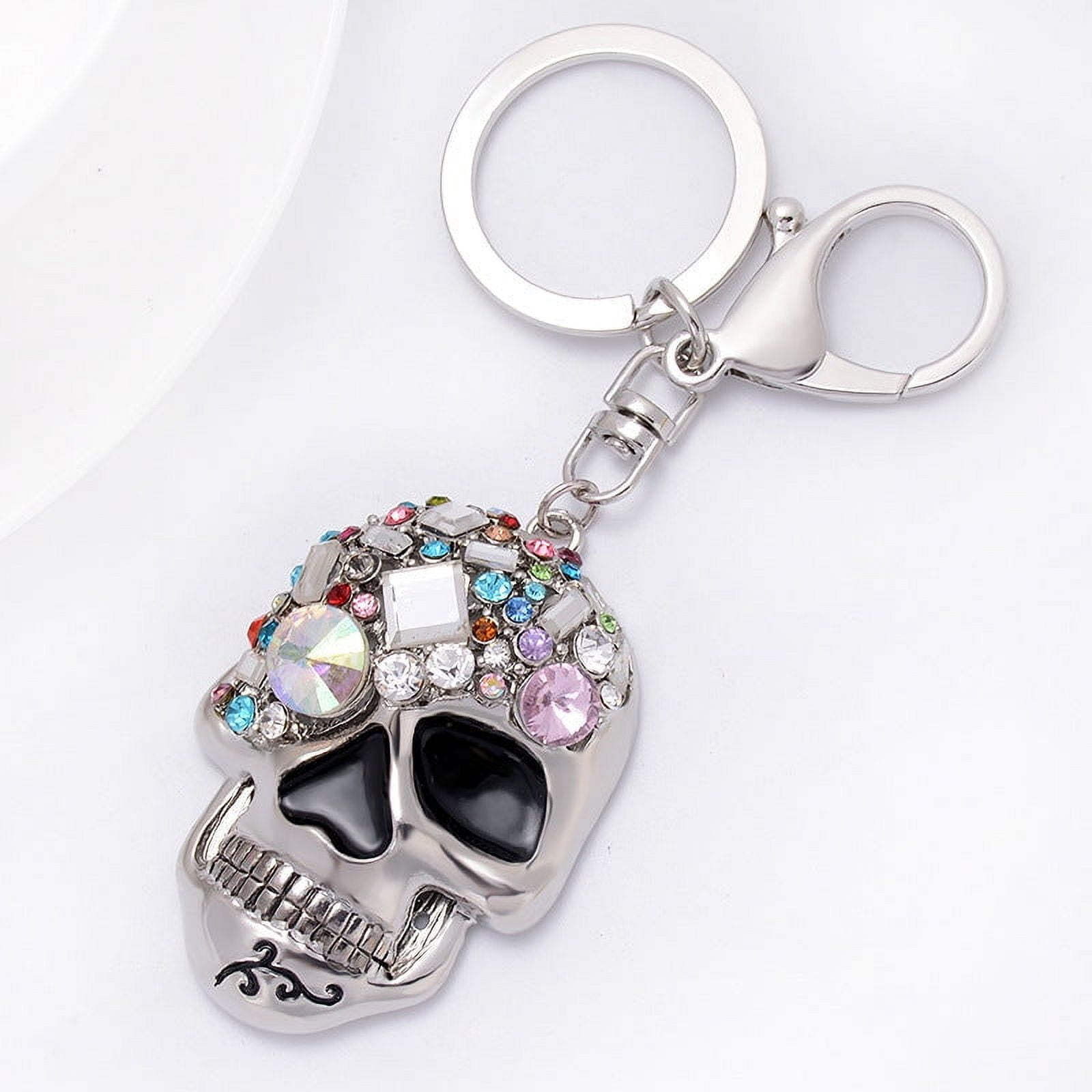 Creative Diamond Skull Metal Keychain Fashion - Walmart.com