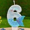 Creative Digital Birthday Candle Cake Decoration Fantasy Fishtail Party ...