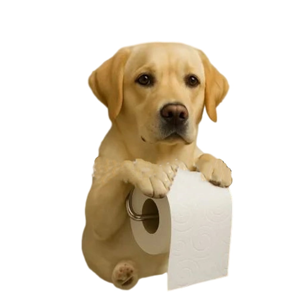 Creative Dog Tissue Holder Resin Decorative Toilet Paper Stand Gift ...