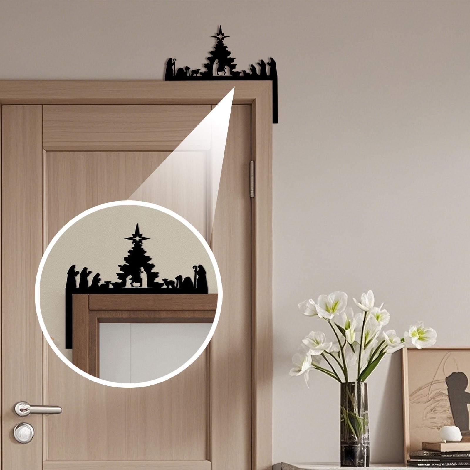 Creative Door Corner Decor, Wood Funny Door Sign Jesus, Bless This Home ...