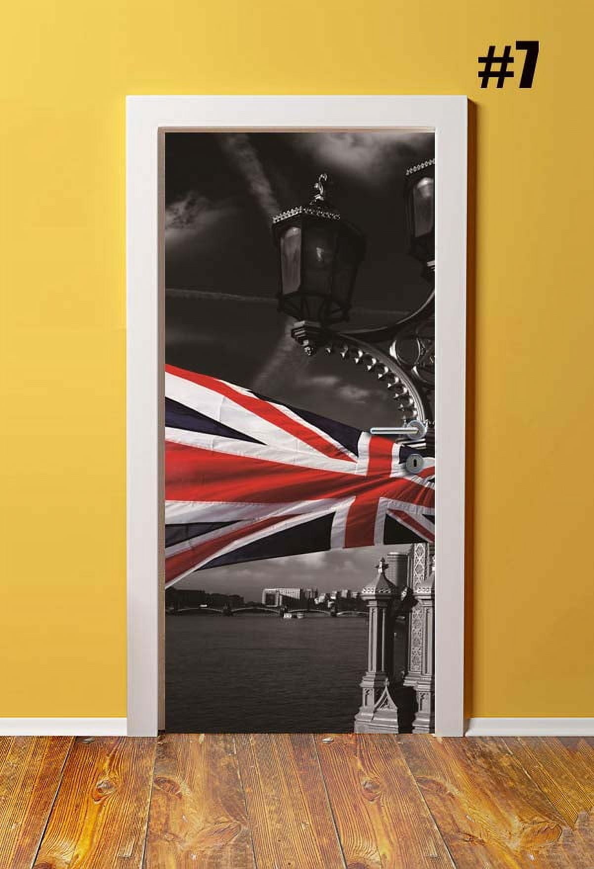 Creative Door Mural Famous Building Landscape Door Wrap Peel and Stick ...