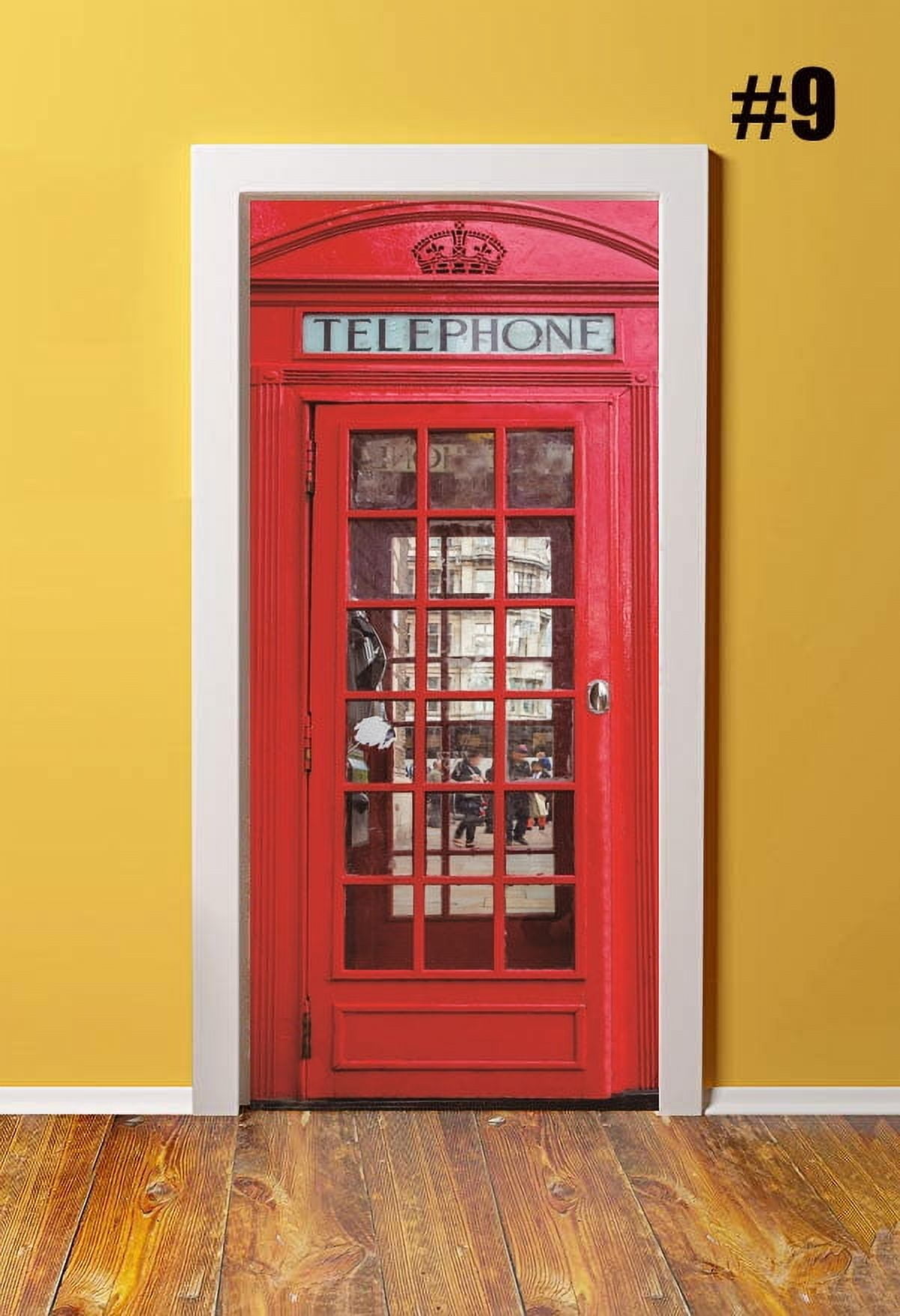 Creative Door Mural Famous Building Landscape Door Wrap Peel and Stick ...