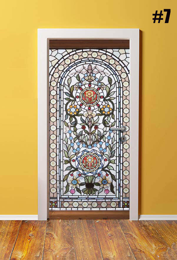 Creative Door Mural Iron Gate Traditional Entrance Door Wrap Remove ...