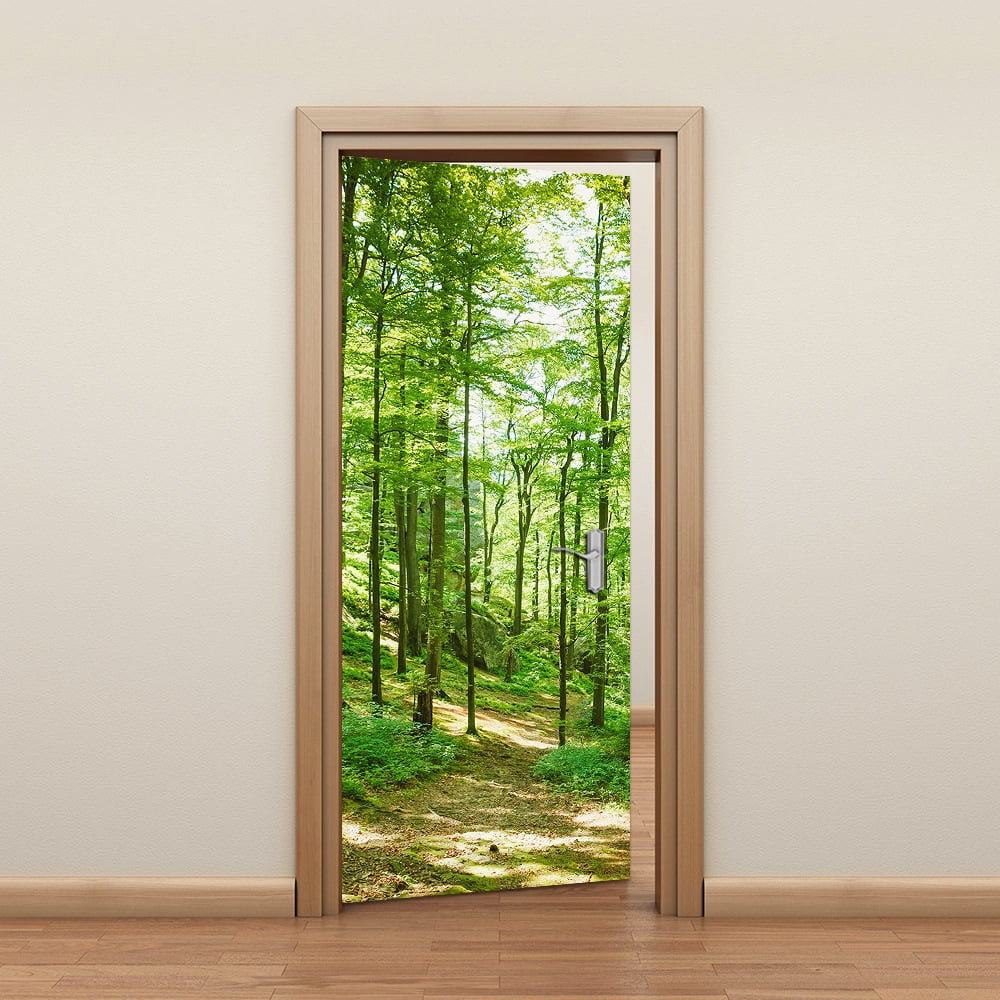 Creative Door Stickers Bedroom Sliding Door Living Room Door ...