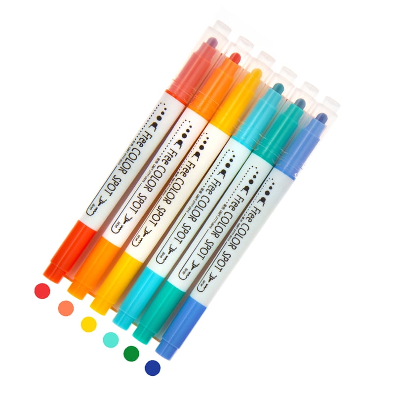 Creative Dot Marker Highlighters, Novelty Colored Dotted Art Markers ...