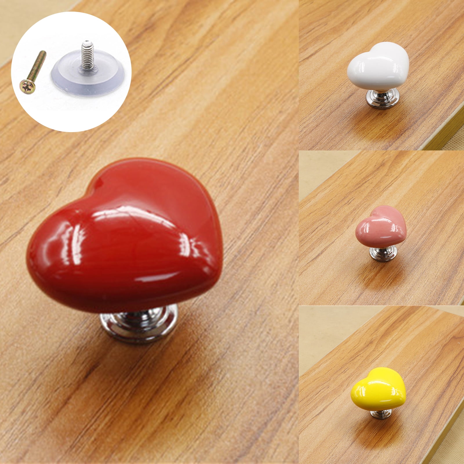 Creative Drawer Handle Heart Shape Wear-resistant Furniture Accessories ...