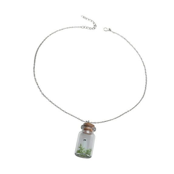 Creative Drifting Bottle Specter Earrings Green Luminescent Necklace ...