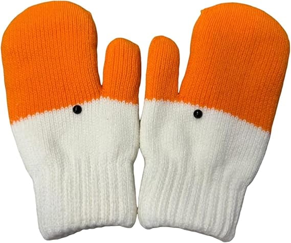 Creative Duck-Head Knitted Gloves, Silly Goose Cute Winter Gloves, Warm ...
