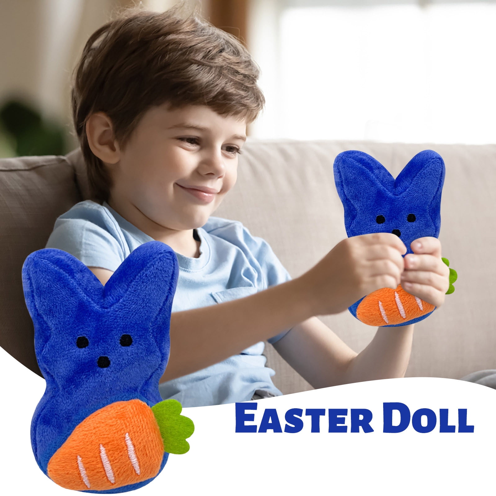 Creative Easter Bunny Plush Dolls, Peeps Plush Easter Rabbit Plushies 4 ...