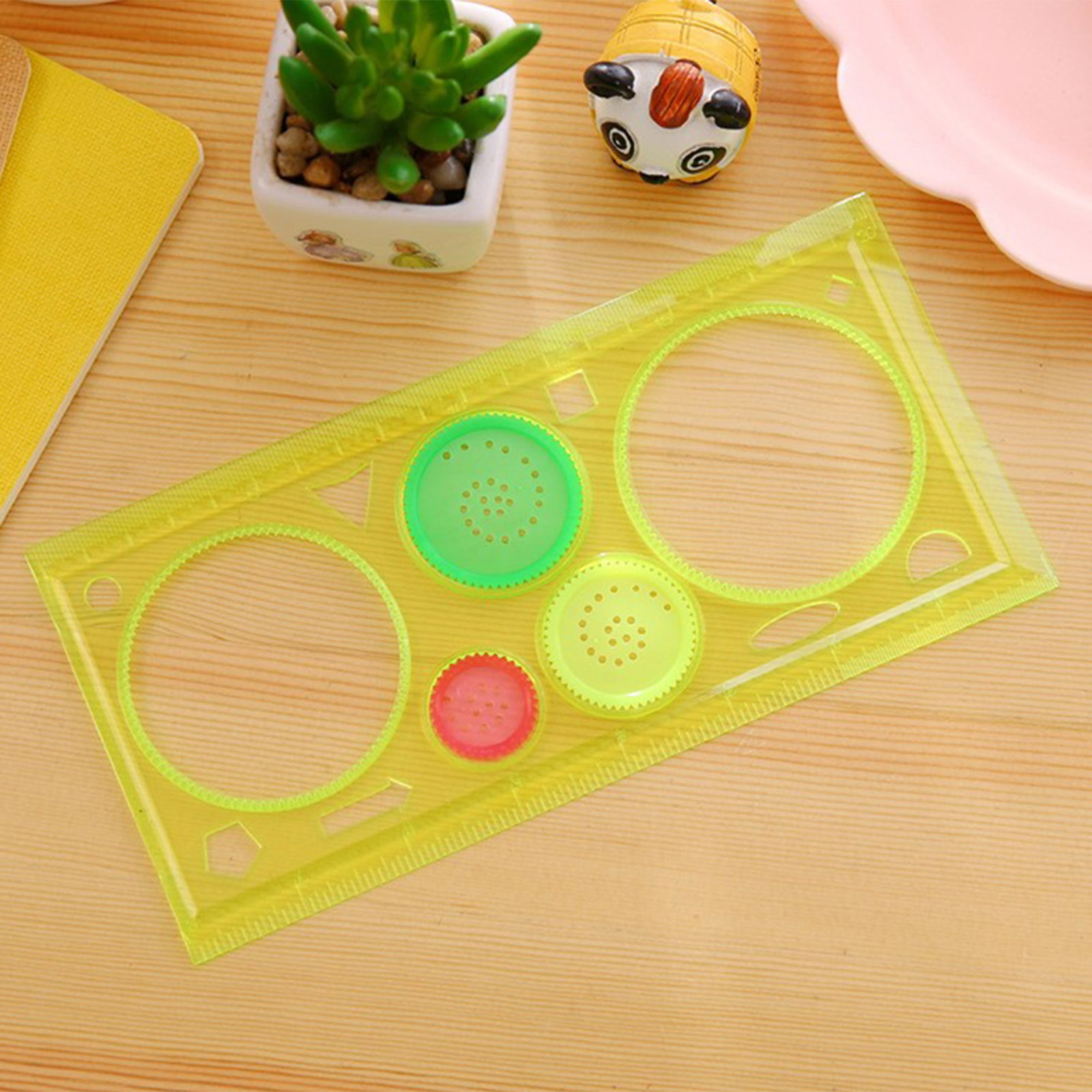 Creative Educational Four-Color Transparent Spirograph Template Ruler ...