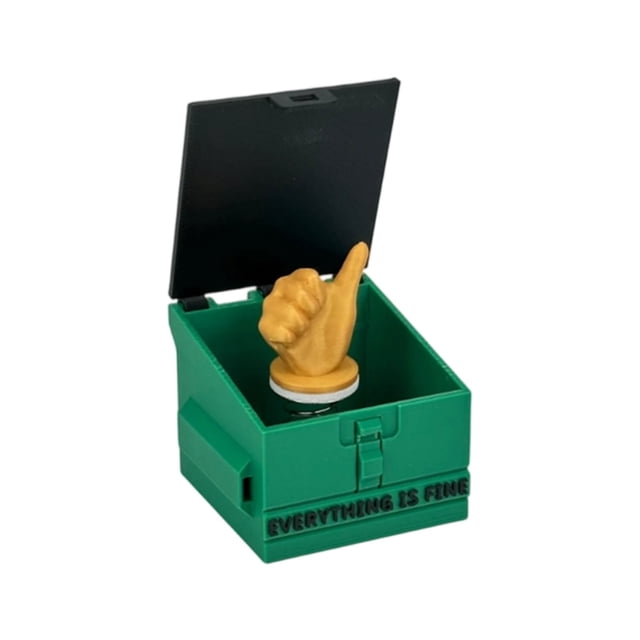Creative Emotional Support Trash Can with Surprise Pop-up Thumb ...