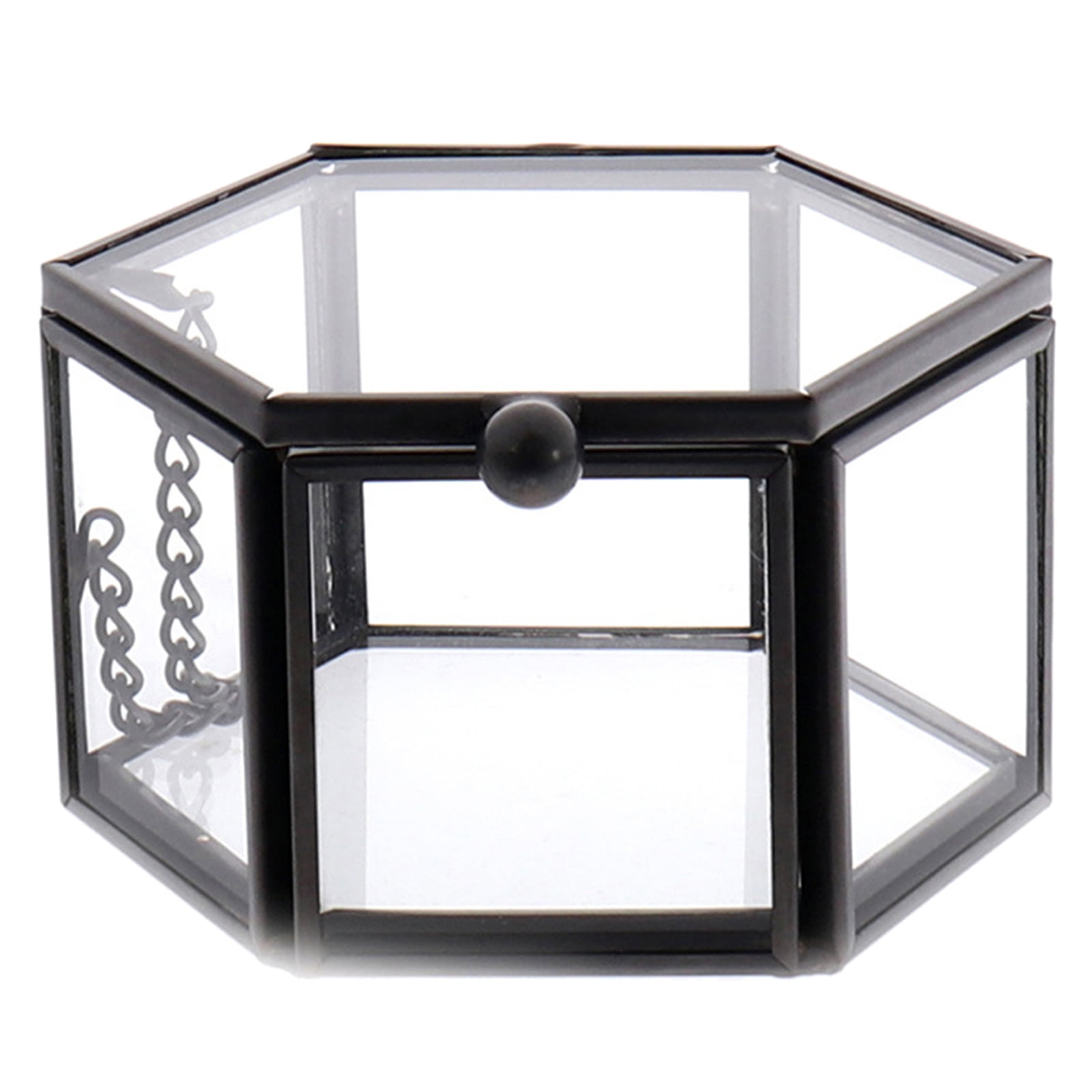 Creative Empty Geometrical Glass Jewelry Box Jewelry Organize Holder ...