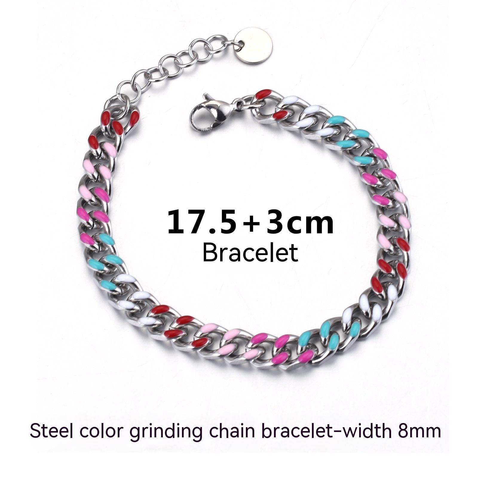 Creative Epoxy Titanium Steel Cuban Link Chain Necklace or Bracelet ...