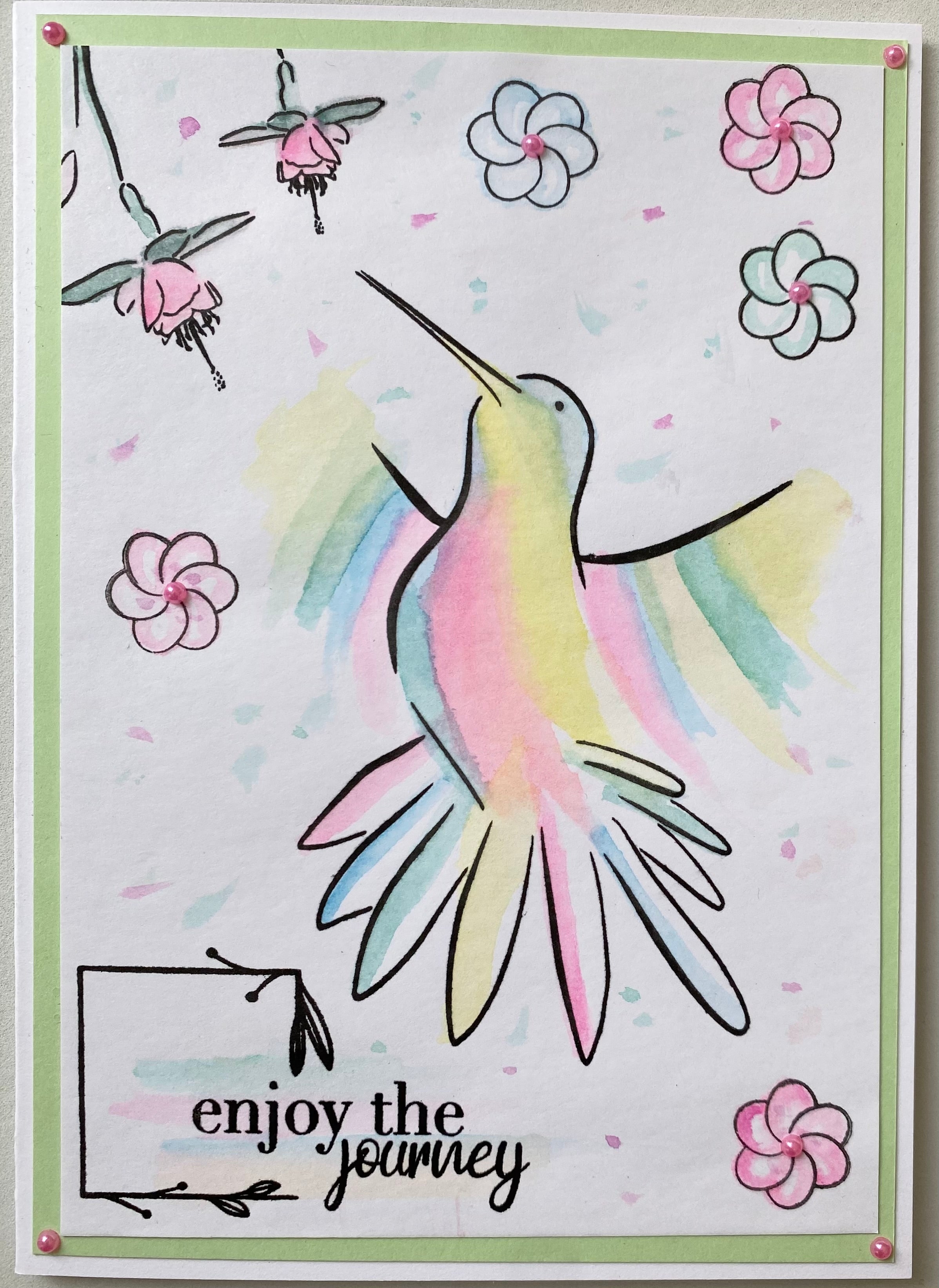 Creative Expressions Bonnita Moaby Blossoms In Flight 6 in x 8 in Clear ...