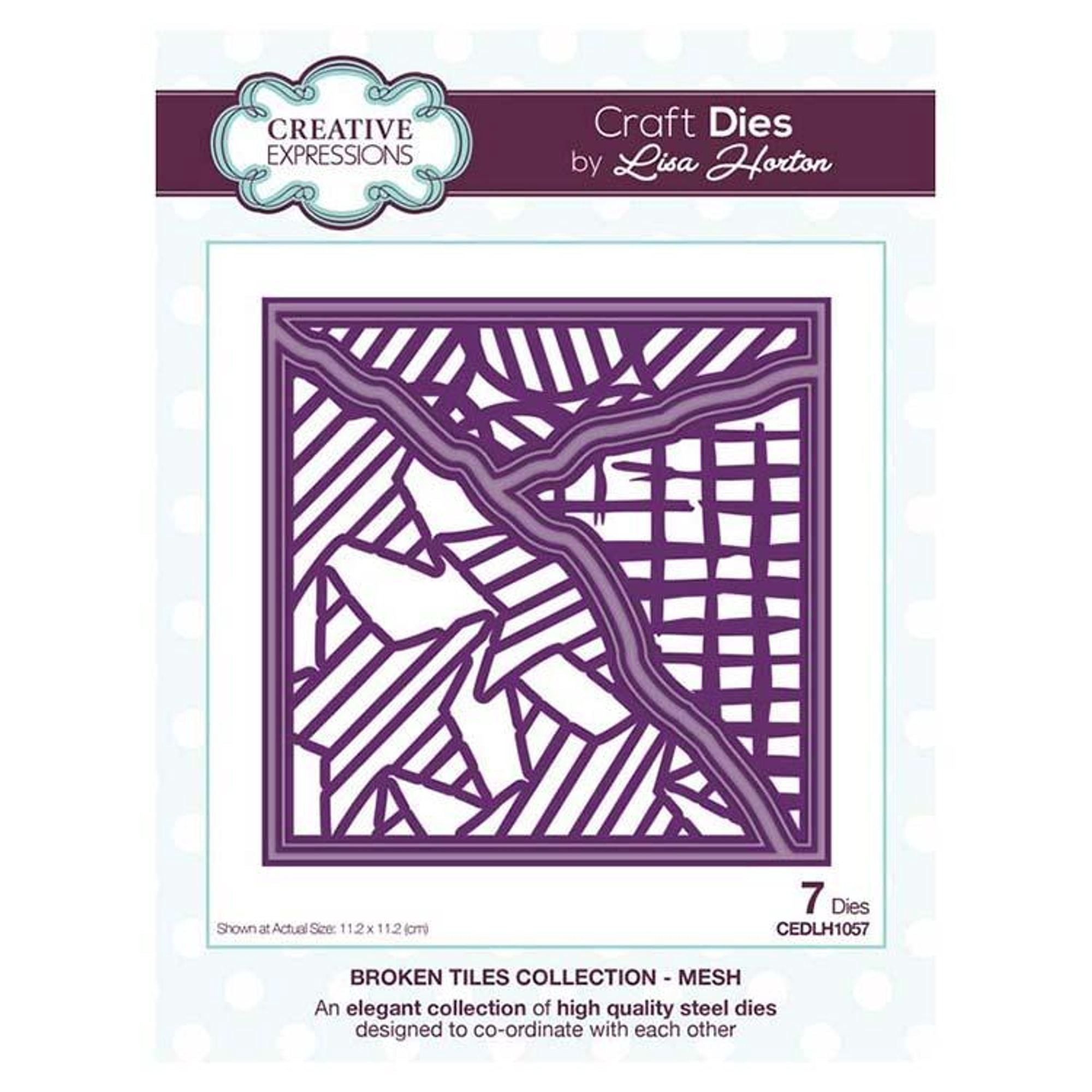 Creative Expressions Broken Tiles Craft Dies By Lisa Horton-Mesh ...