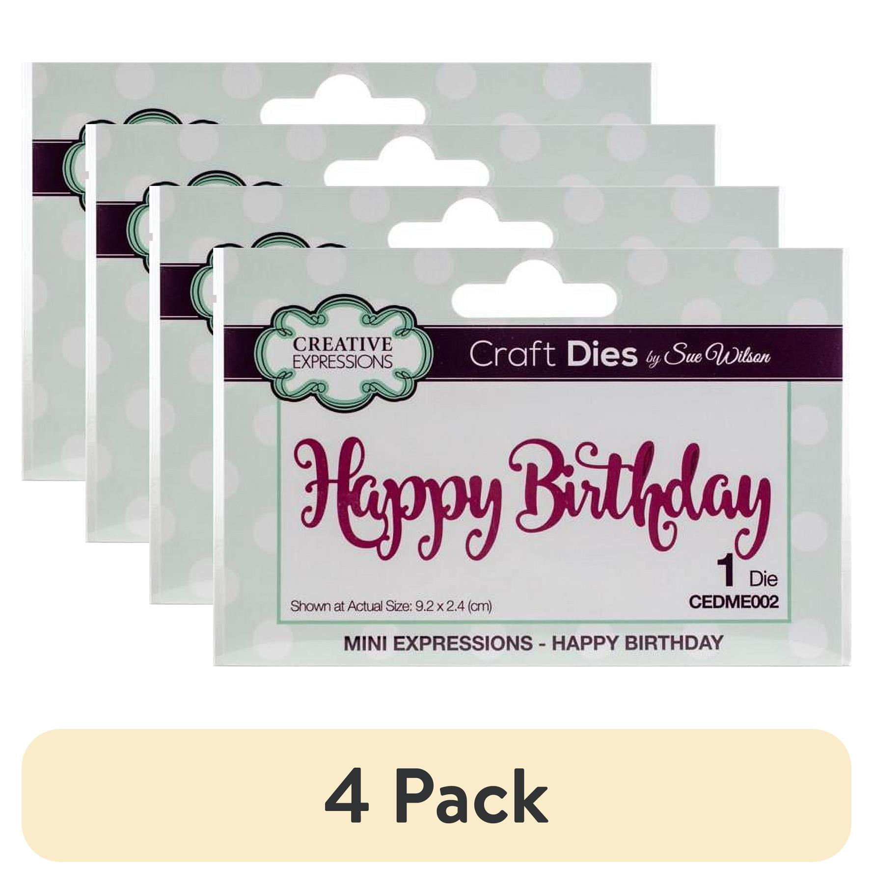 (4 pack) Creative Expressions CEDME002 Happy Birthday Craft Dies ...
