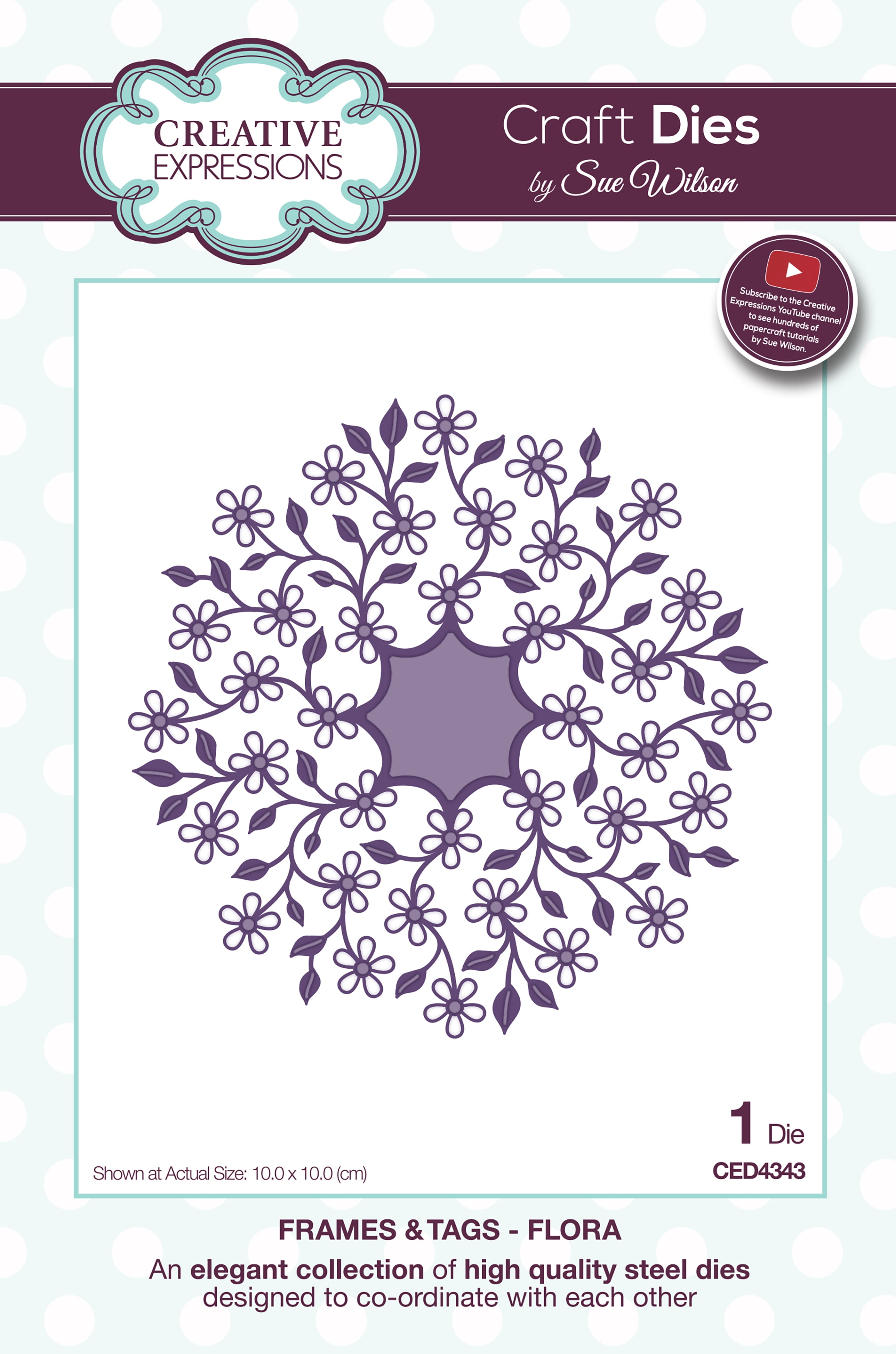 Creative Expressions Craft Dies By Sue Wilson-Frames & Tags-Flora ...