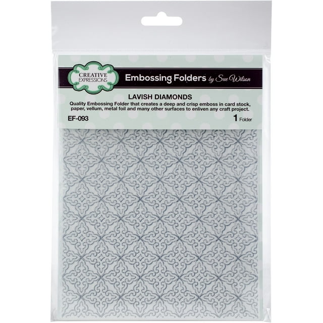 Creative Expressions Embossing Folder By Sue Wilson Lavish Diamonds ...