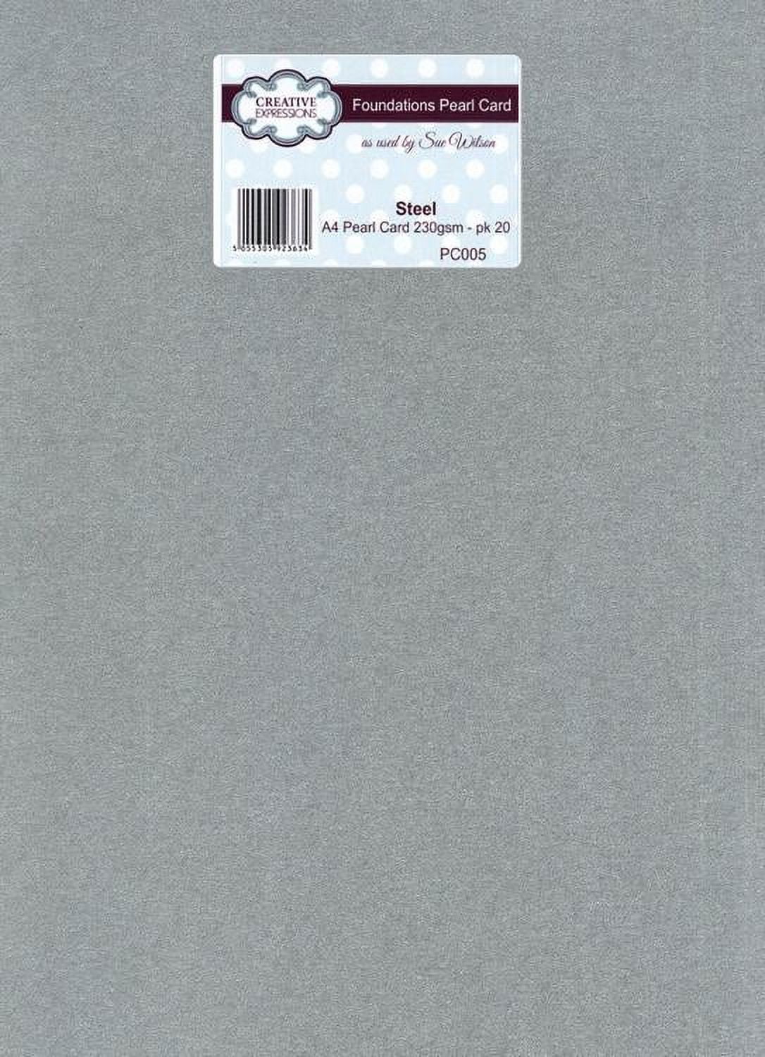 Creative Expressions Foundation A4 Pearl Cardstock 230gsm pk 20 - Steel ...