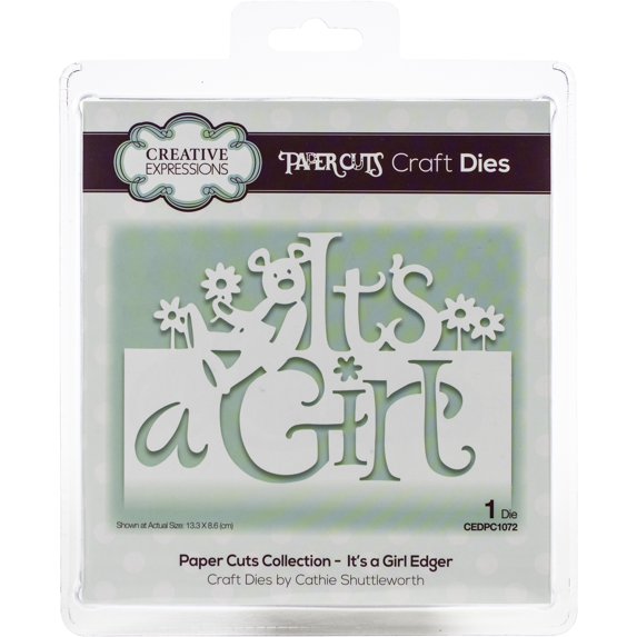 Creative Expressions Paper Cuts Edger Craft Dies-It's A Girl - Walmart.com