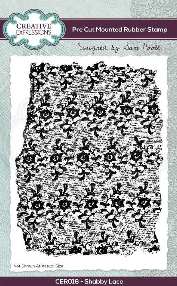 Creative Expressions Sam Poole Shabby Lace A6 Pre Cut Rubber Stamp - Walmart.com