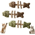 Creative Fish Bone Cat Toy – Wooden Catnip Teeth Cleaning Stick,Natural ...