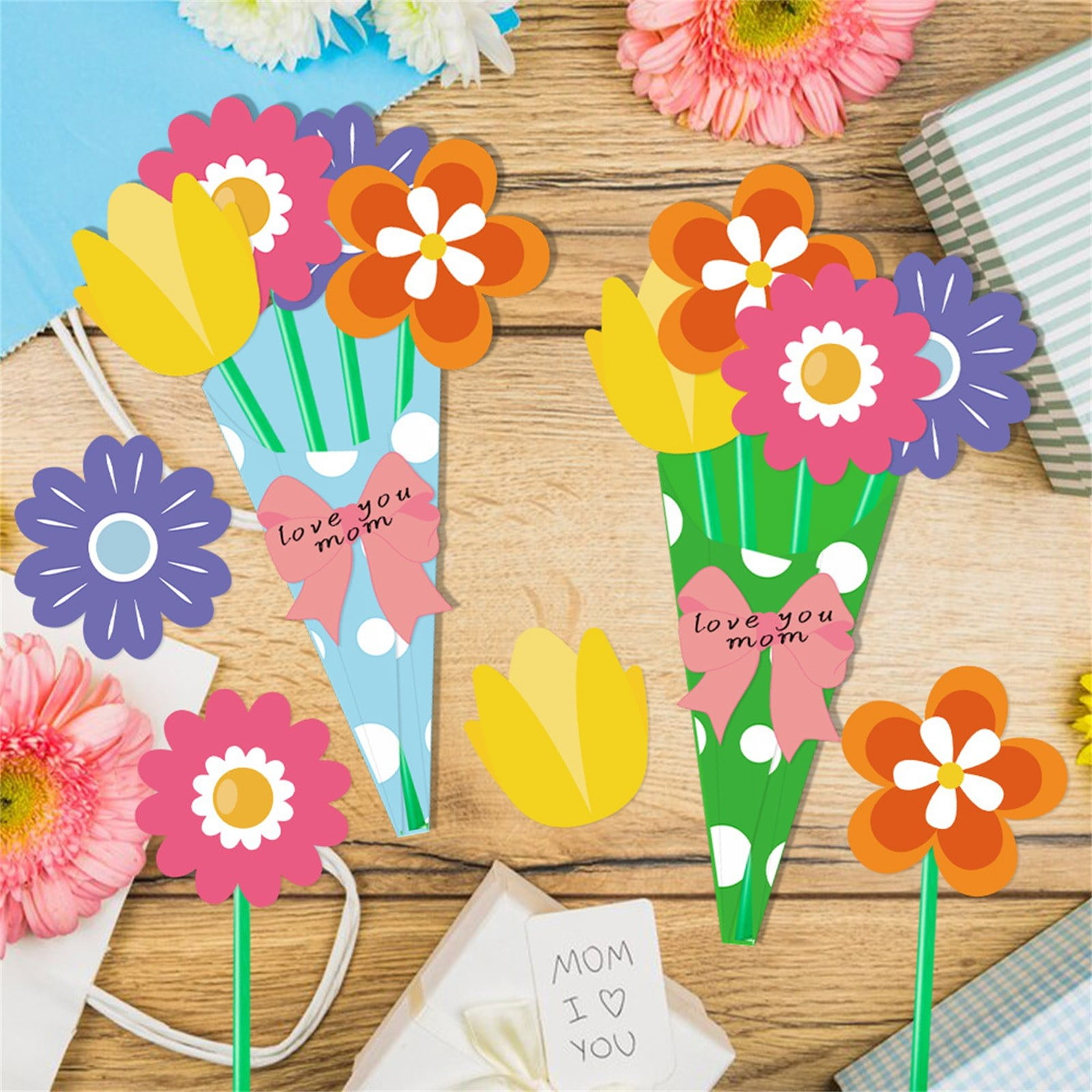 Creative Floral Greeting Card-Making Set for Kids & Adults - 24 Pre-Cut ...