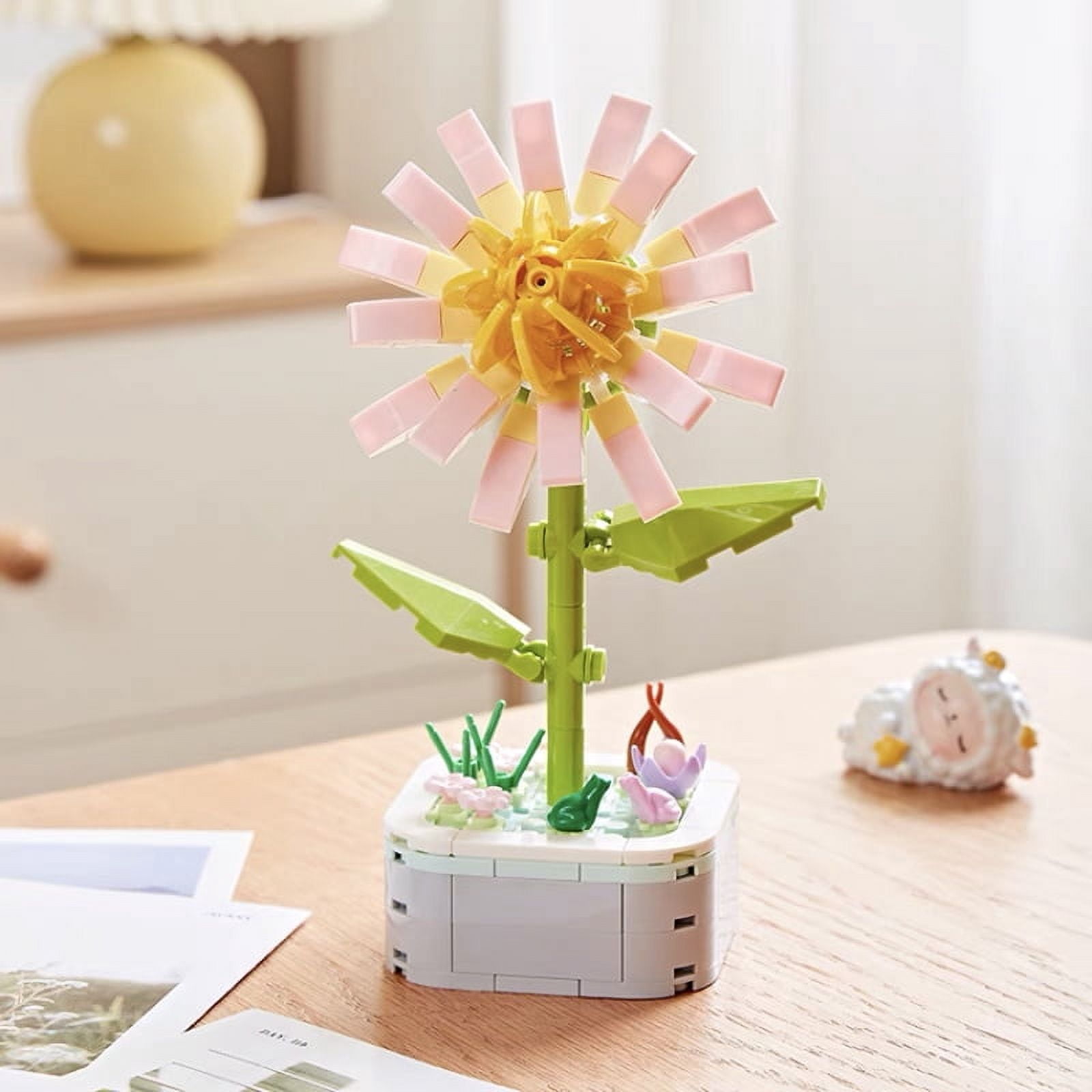 Creative Flower Building Block Kit Children's Toys Plants Building Set ...