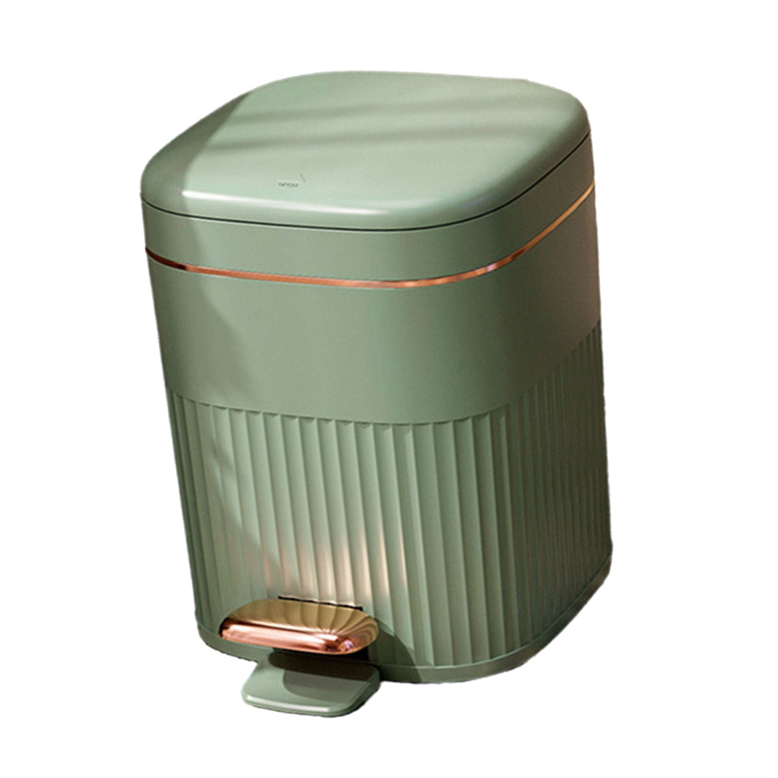 Creative Foot-operated Trash Can with Lid Barrels-shaped Covers Metal ...