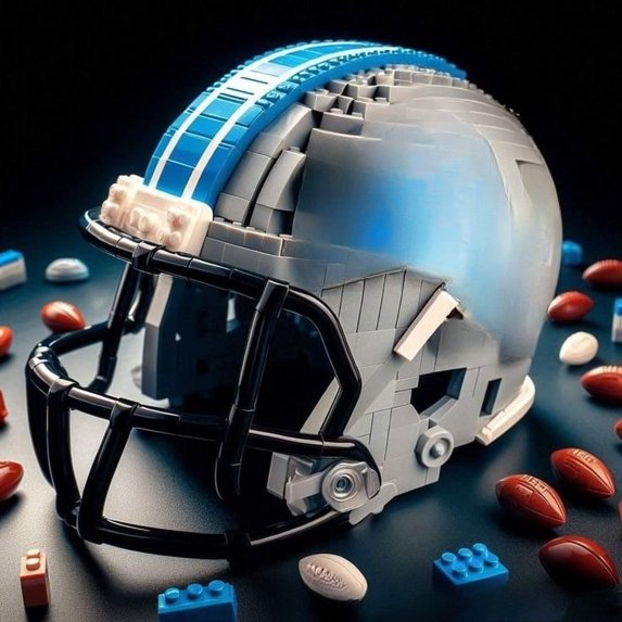 Creative Football Team Helmet Building Block Set, Novelty Building ...