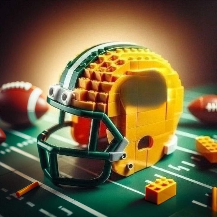Creative Football Team Helmet Building Block Set, Novelty Building ...