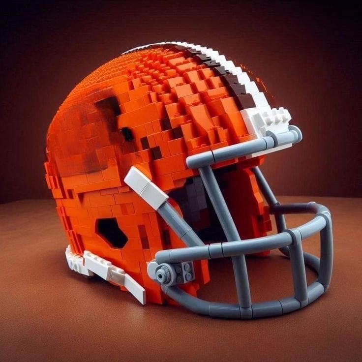 Creative Football Team Helmet Building Block Set, Novelty Building ...