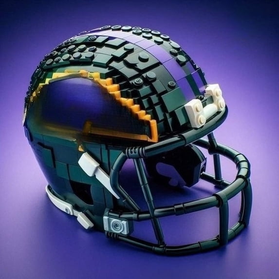 Creative Football Team Helmet Building Block Set, Novelty Building ...