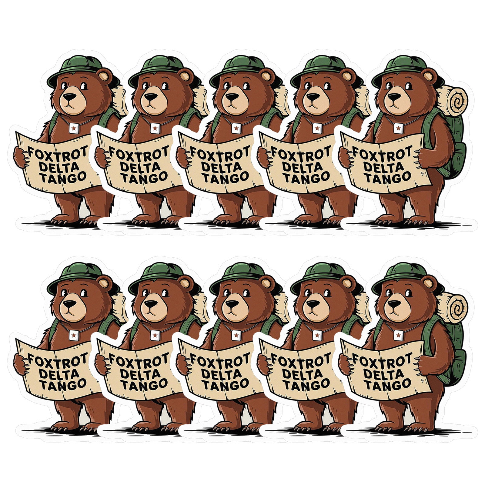 Creative Foxtrot-Delta-Tango Sticker Funny Animal Stickers ProtectOur ...